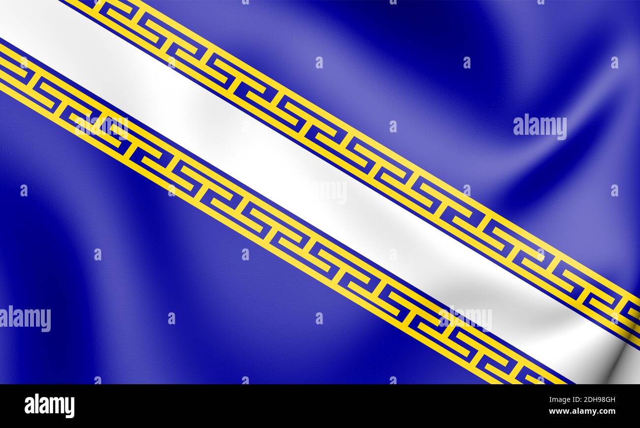 3D Flag of Champagne-Ardenne, France. 3D Illustration Stock Photo - Alamy