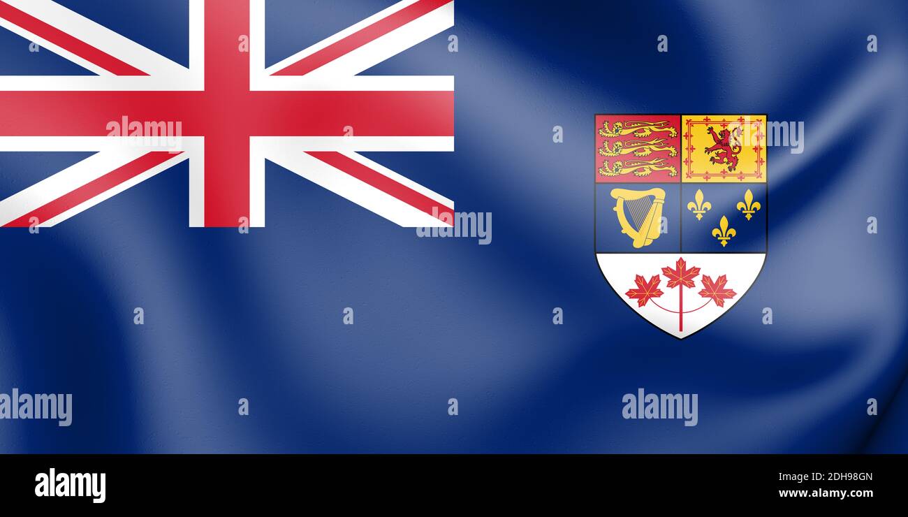 3D Canadian Blue Ensign (1957-1965). 3D Illustration Stock Photo - Alamy