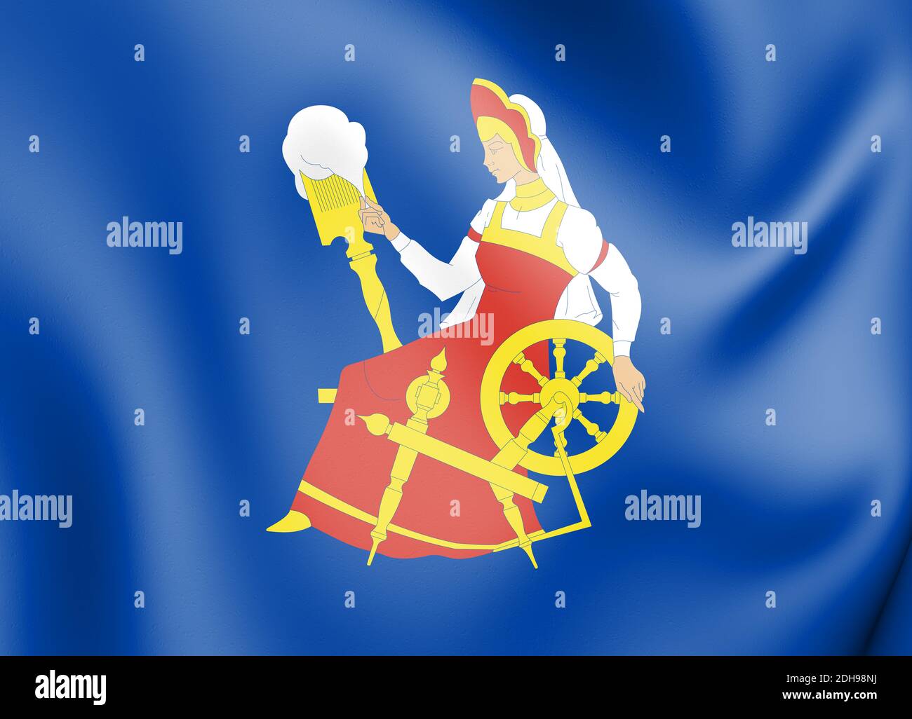 3D Flag of Ivanovo, Russia. 3D Illustration Stock Photo - Alamy