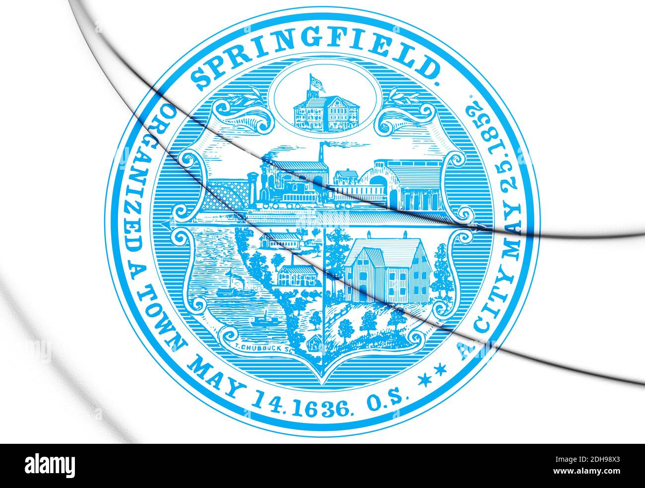 3D Seal of Springfield (Massachusetts), USA. 3D Illustration Stock ...