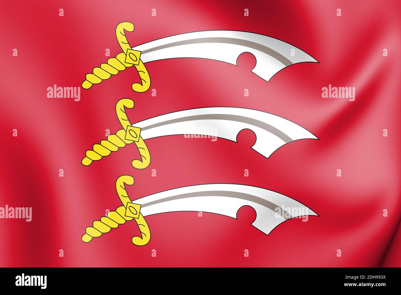 3D Flag of Essex, England. 3D Illustration Stock Photo - Alamy