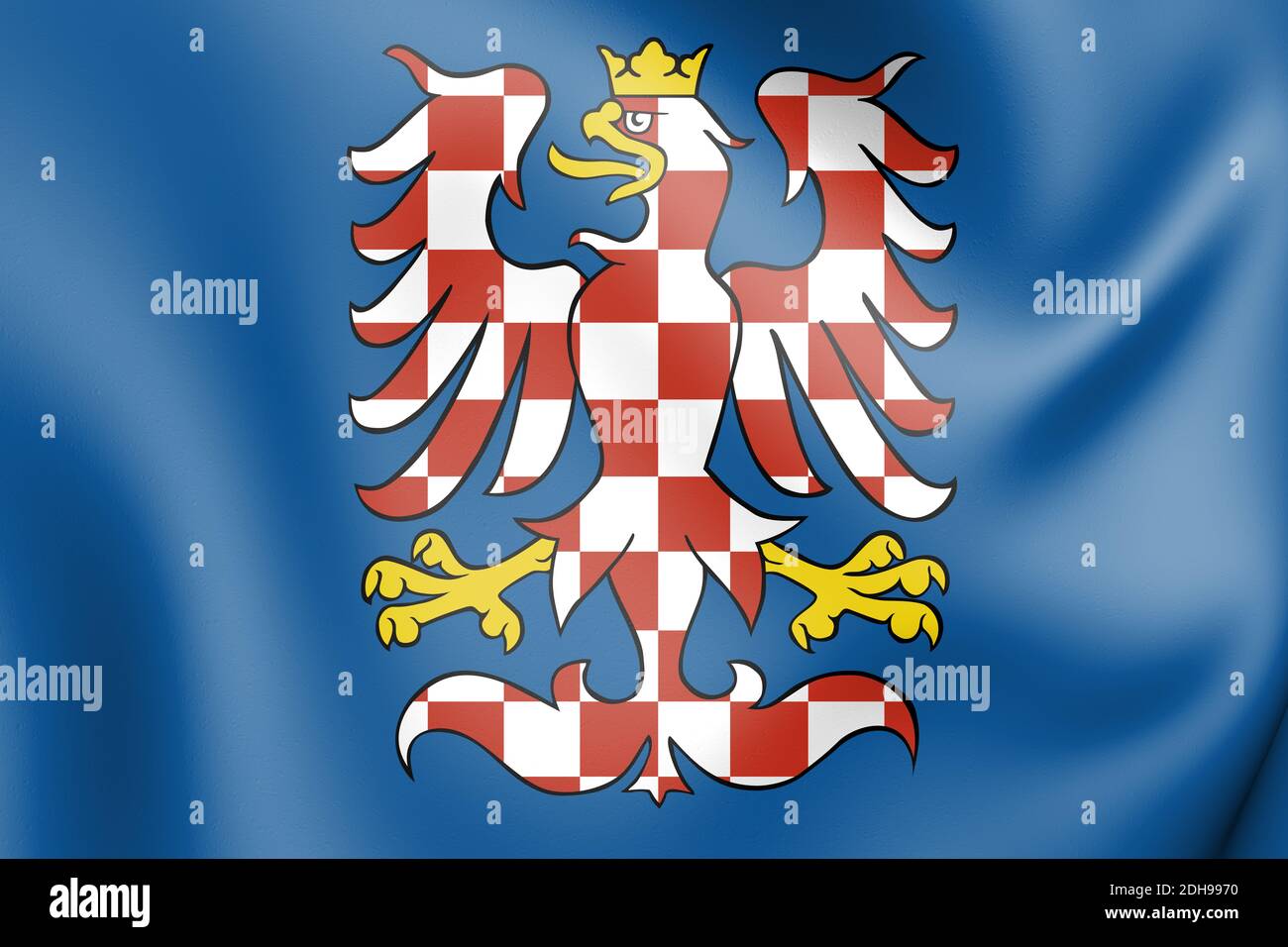 3D Flag of Moravia, Czech Republic. 3D Illustration Stock Photo - Alamy