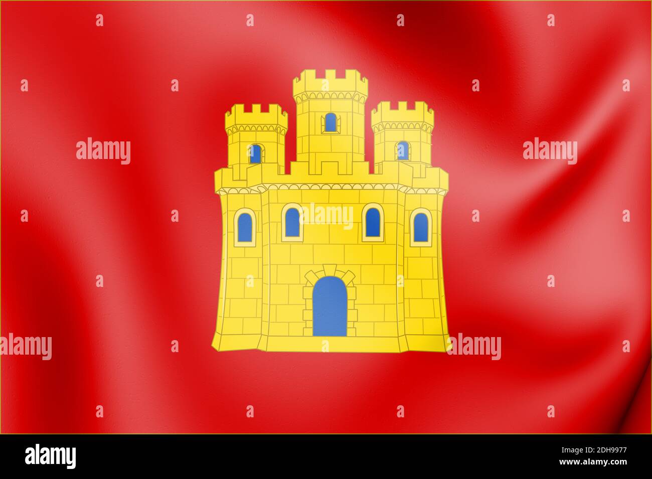 3D Flag of Castile. 3D Illustration Stock Photo - Alamy