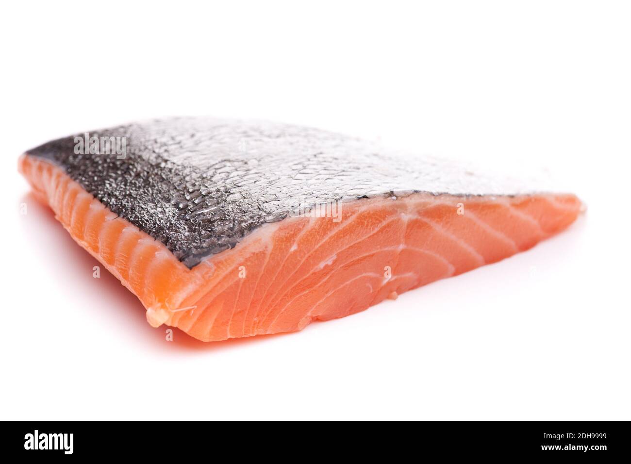 A piece of salmon isolated on white background Stock Photo - Alamy