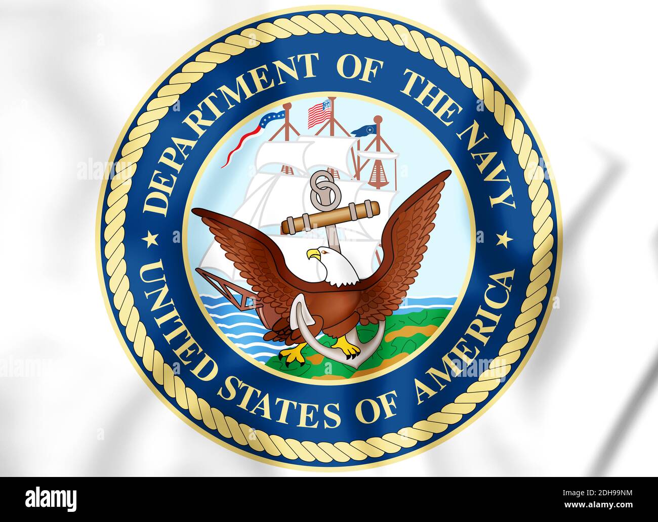 3D Seal of United States Department of the Navy. 3D Illustration Stock ...
