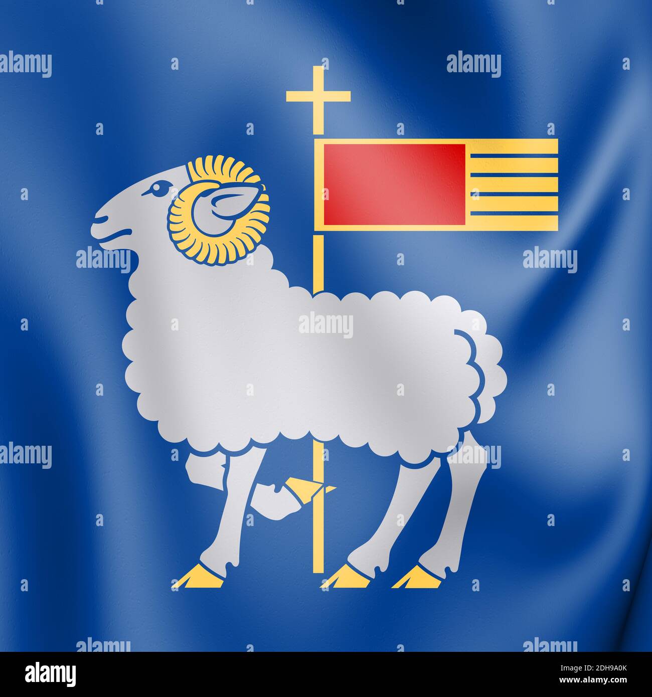 3D Flag of Gotland County, Sweden. 3D Illustration Stock Photo - Alamy