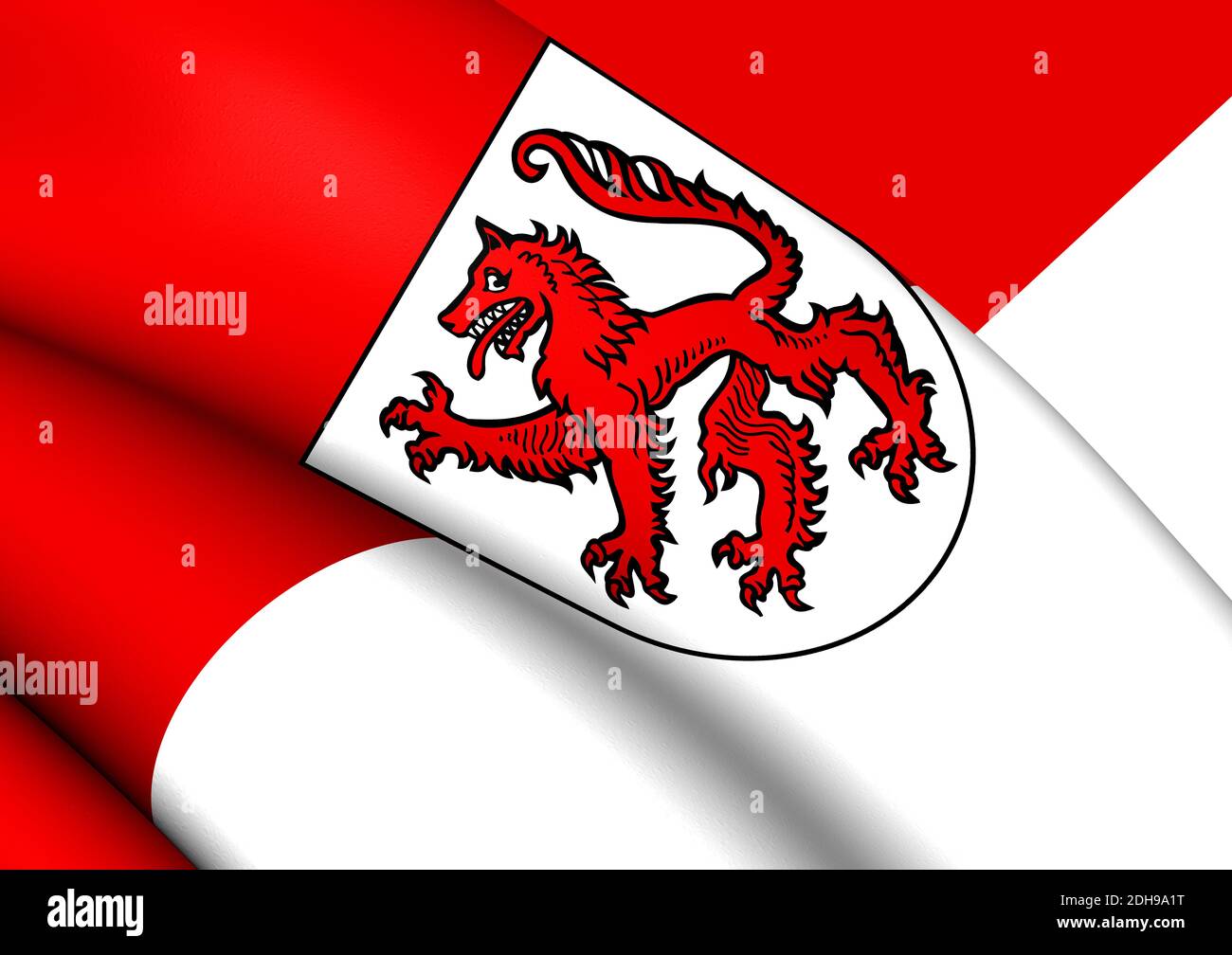 3D Flag of Passau (Bavaria), Germany. 3D Illustration Stock Photo - Alamy