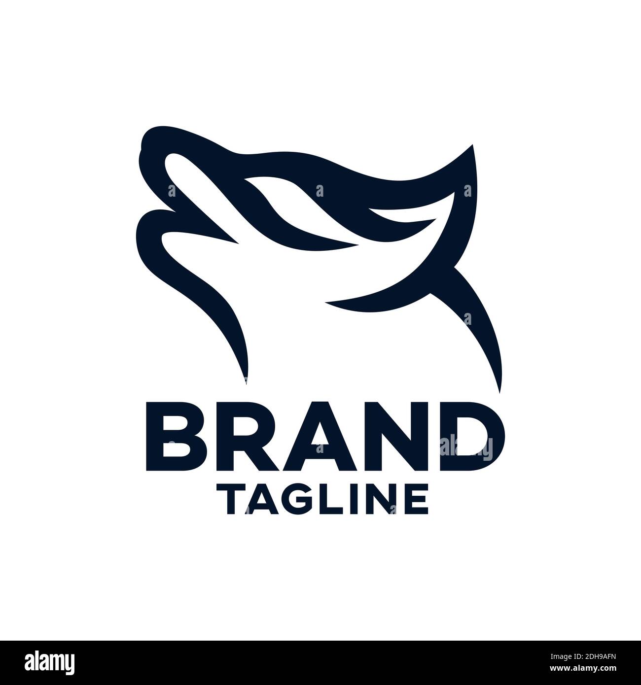 Modern wolf head logo Stock Vector Image & Art - Alamy