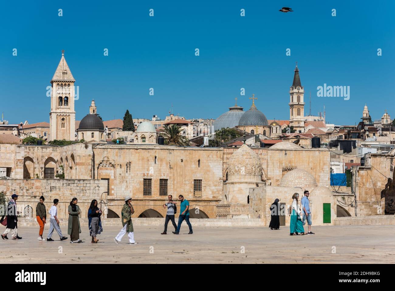 Historic buildings and skylines with Church of the holy sepulchre ...