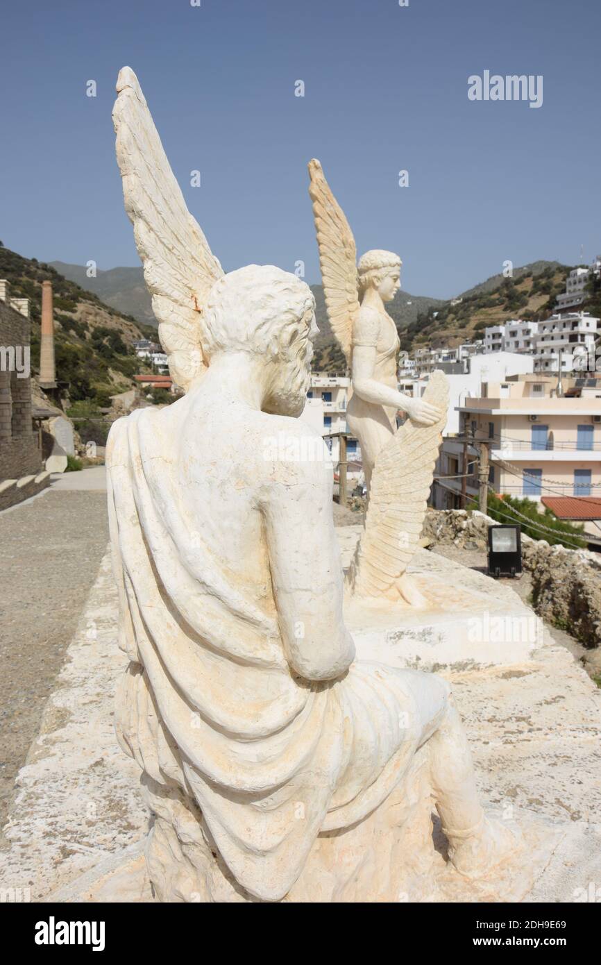 Icarus and Daedalus in Agia Galini, Crete Stock Photo - Alamy