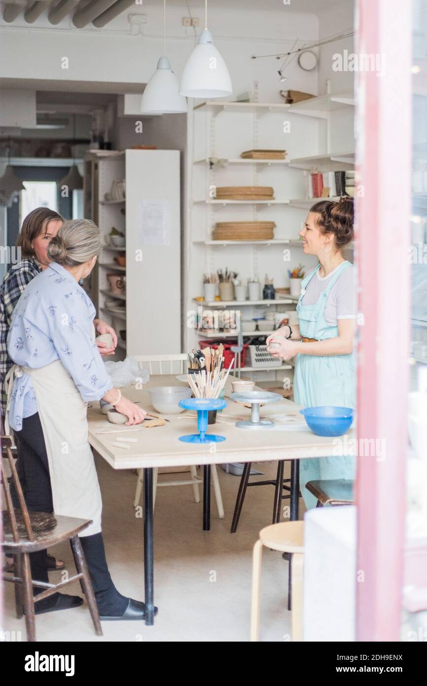 Table and chair of clay on workbench hi-res stock photography and ...
