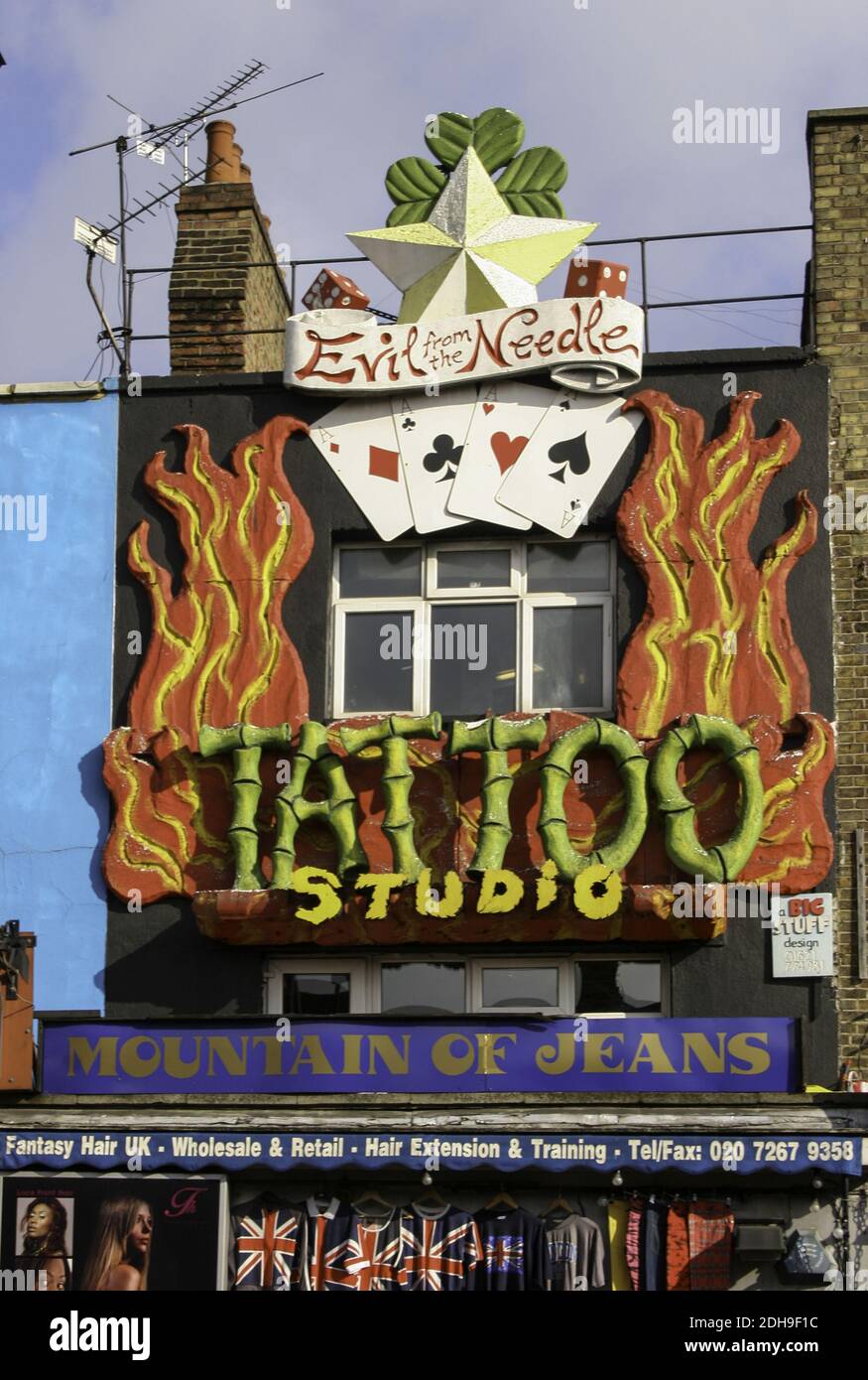 LONDON, UNITED KINGDOM - Feb 19, 2009: A shop on Camden High Street ...