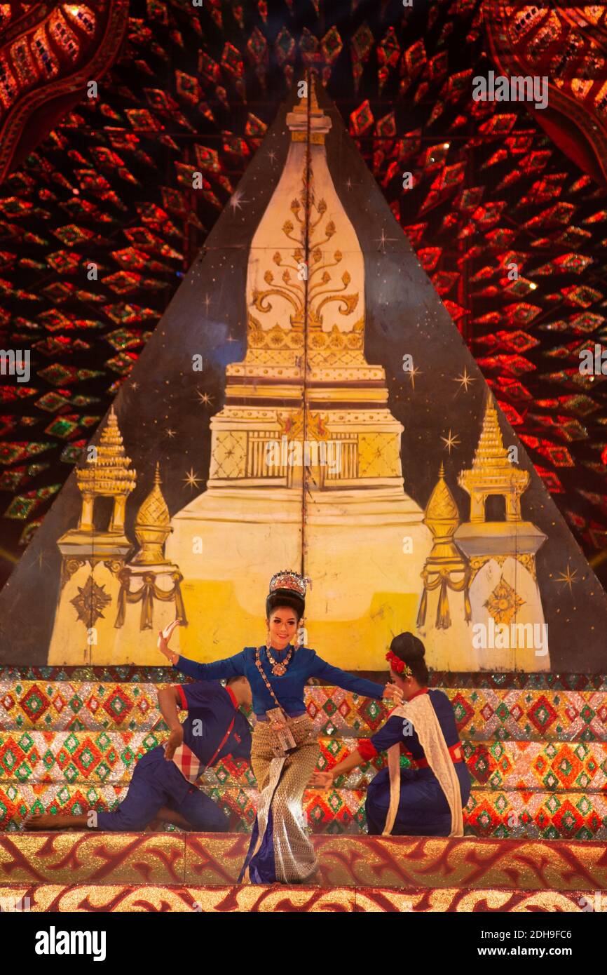 Unidentified dancer is traditional dance performance on stage take part ...