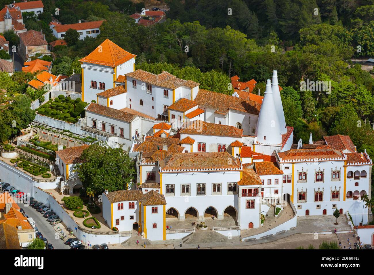 Old town and National Palace - Sintra Portugal Stock Photo - Alamy