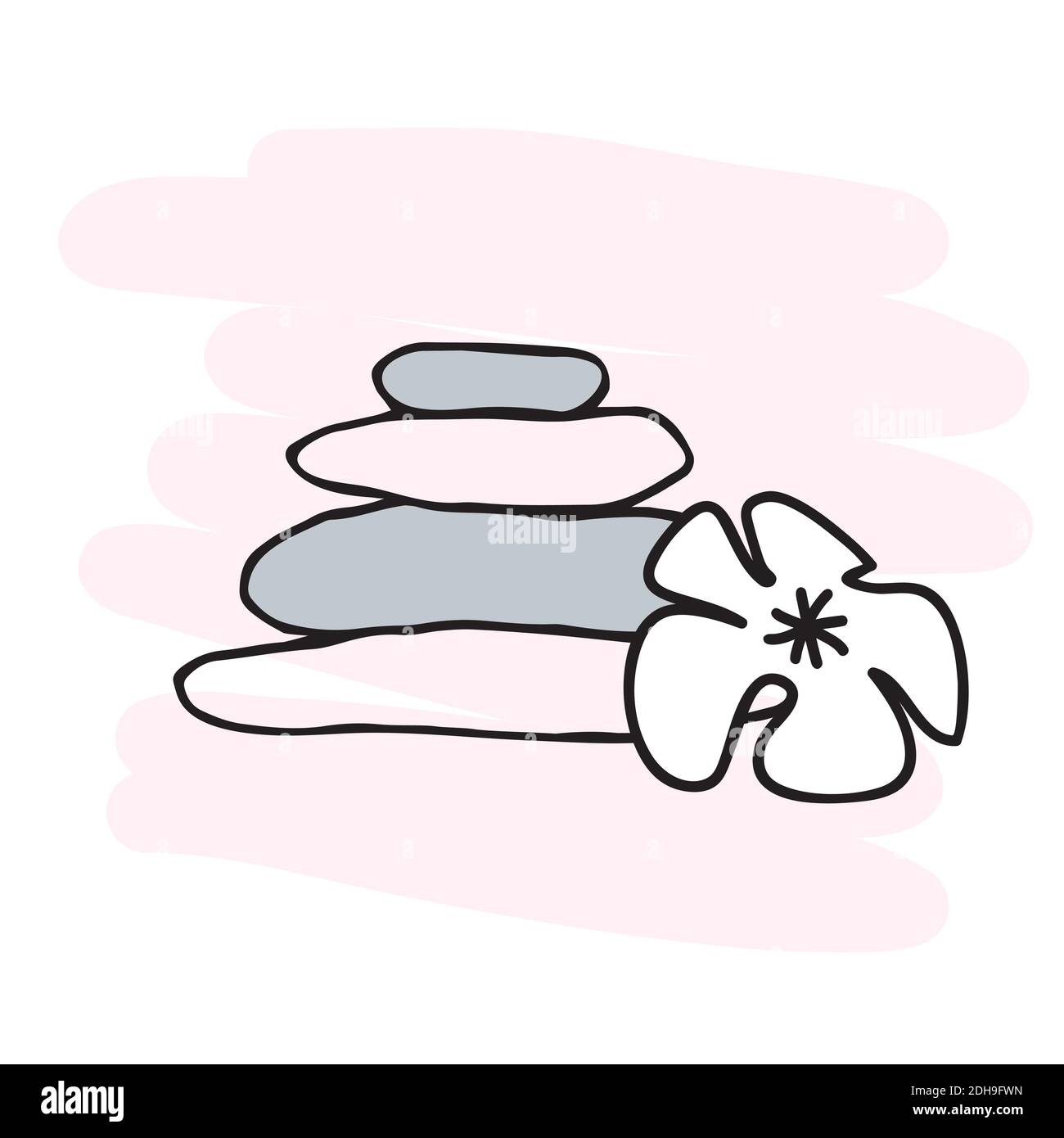 Zen bamboo,stones Stock Vector Images - Alamy