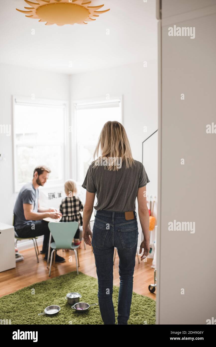 Child playing table adult hi-res stock photography and images - Alamy