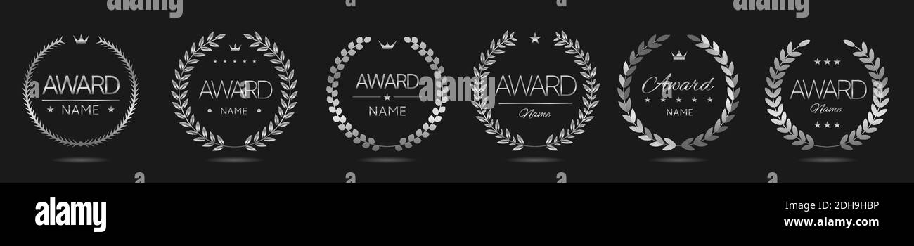 Silver award icon set Stock Vector Image & Art - Alamy