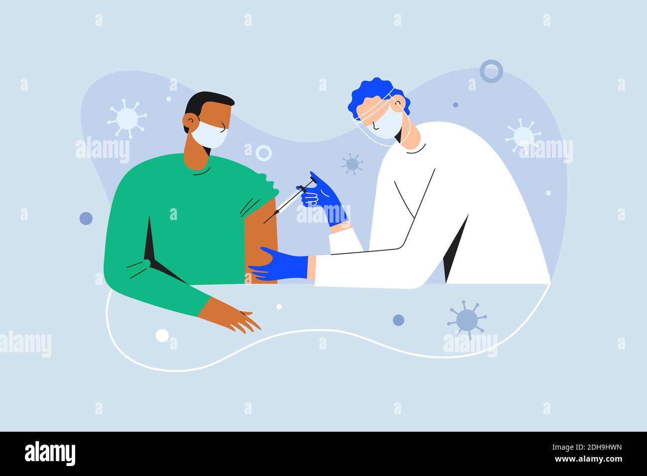 Doctor vaccination patient Stock Vector Images - Alamy