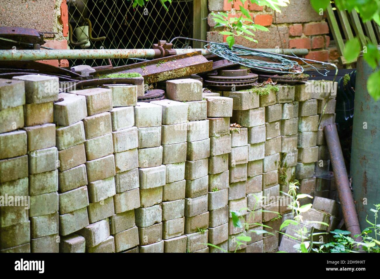 A stack of concrete blocks Stock Photo - Alamy