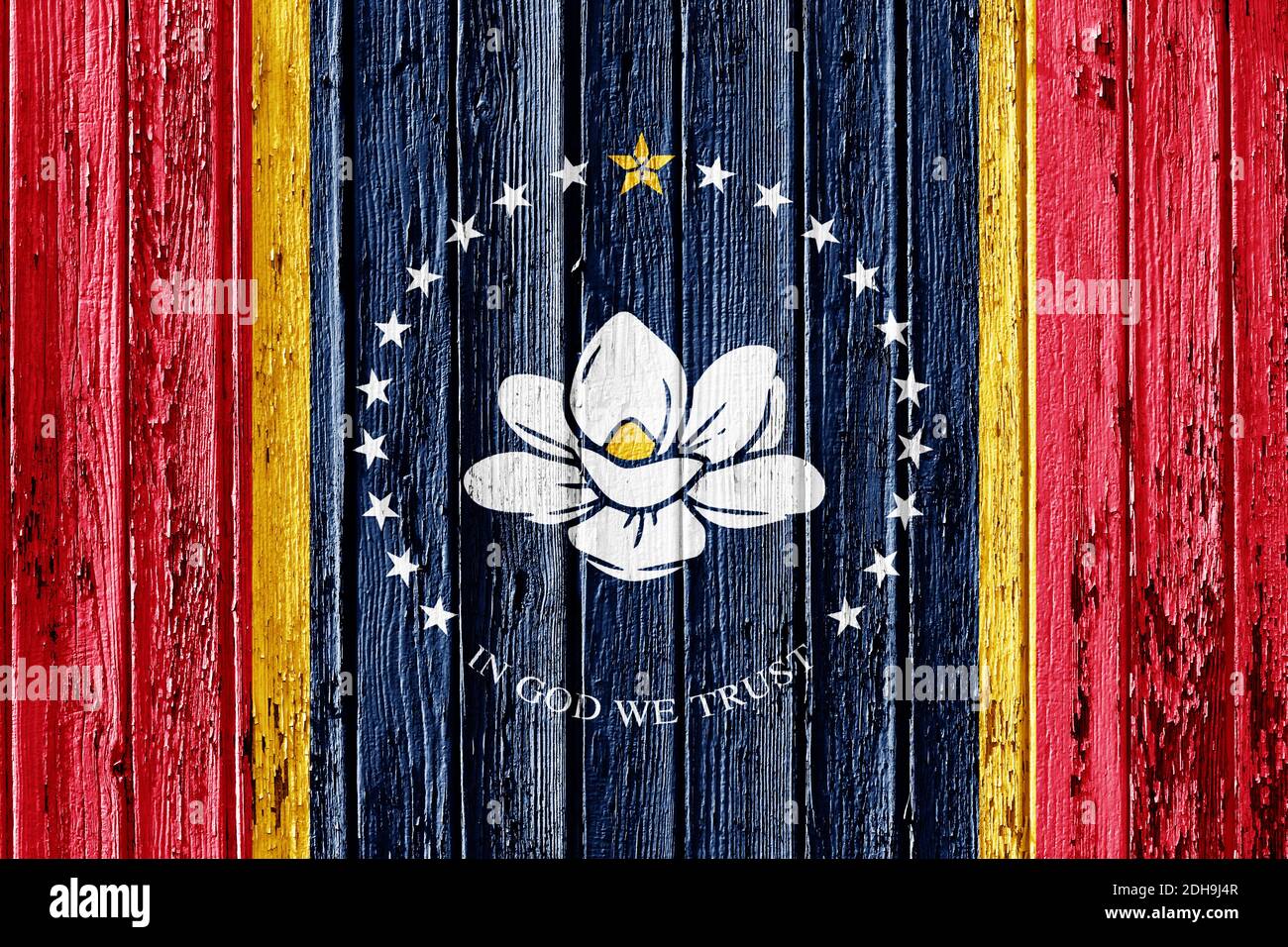 Flag of Mississippi on wooden frame Stock Photo - Alamy