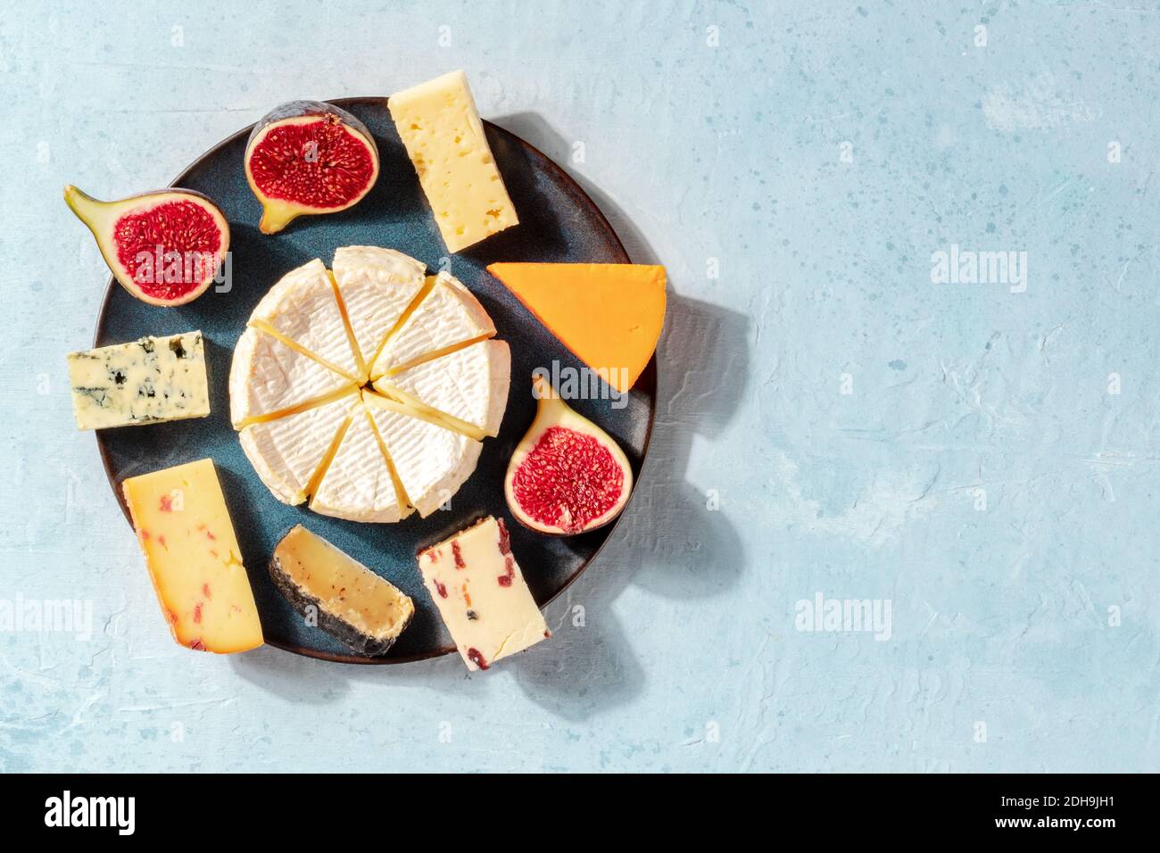 Cheese selection with copy space. A banner with an assortment of ...