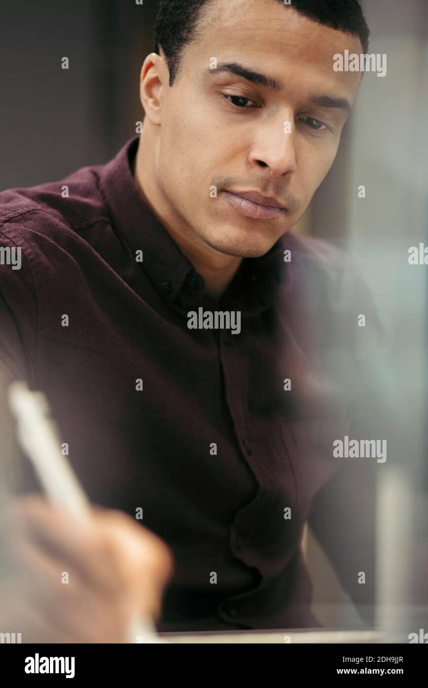 Businessman working office desk documents hi-res stock photography and ...