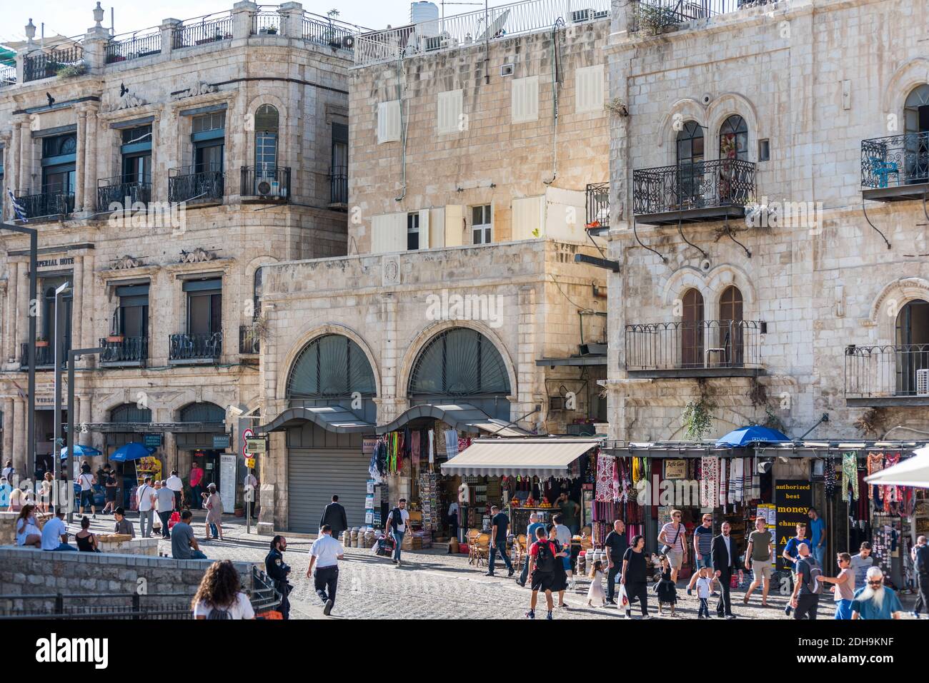 Street view of old street of Jewish quarter in the old city of ...