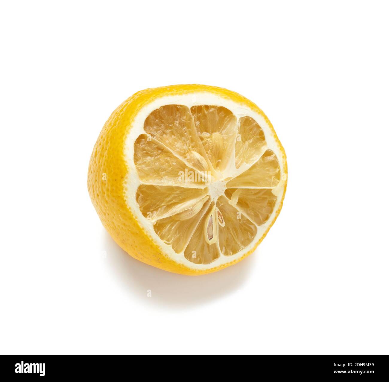 Half of yellow lemon isolated on white background Stock Photo - Alamy