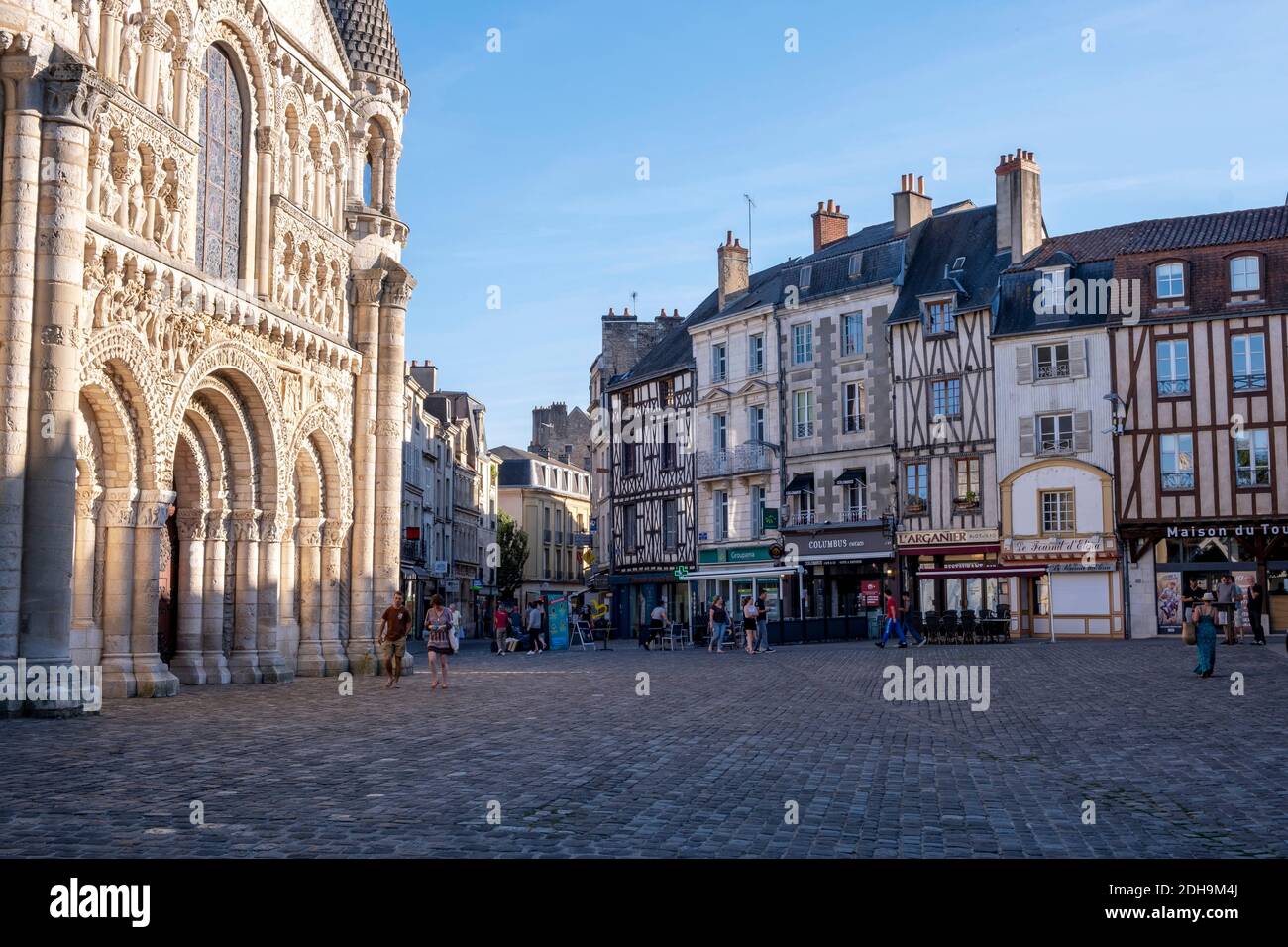 Poitiers (central-western France): “place Charles-de-Gaulle” square in ...