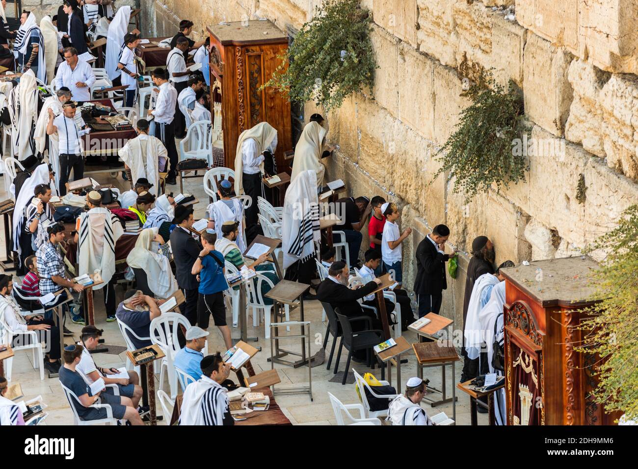 Jewish at The Western Wall, Wailing Wall, or Buraq Wall, an ancient ...