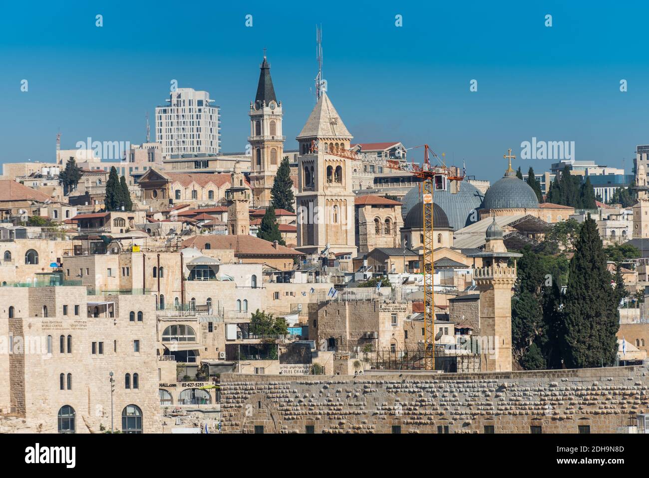 Historic buildings and skylines with Church of the holy sepulchre ...