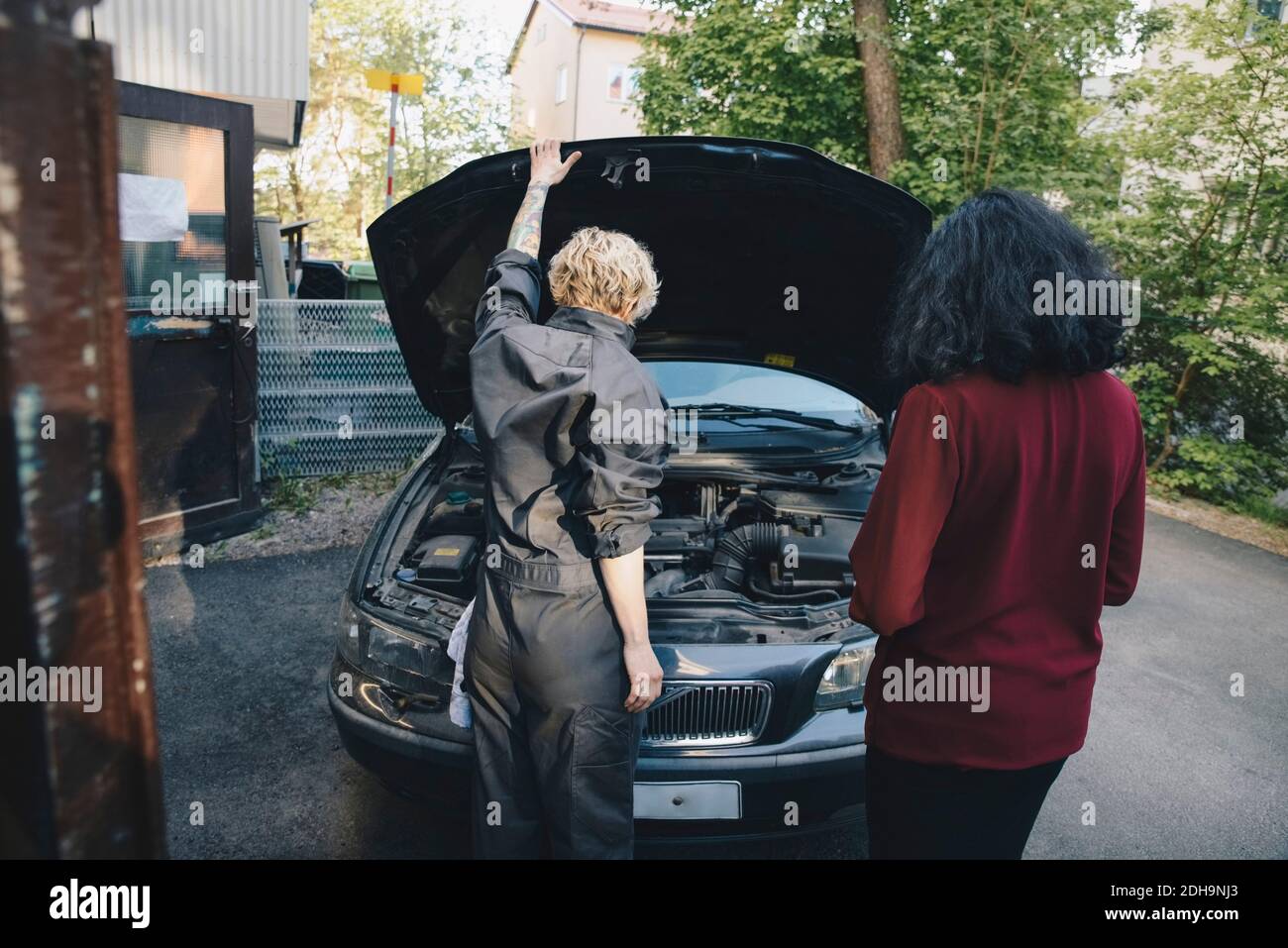 Female hood rear view hi-res stock photography and images - Alamy