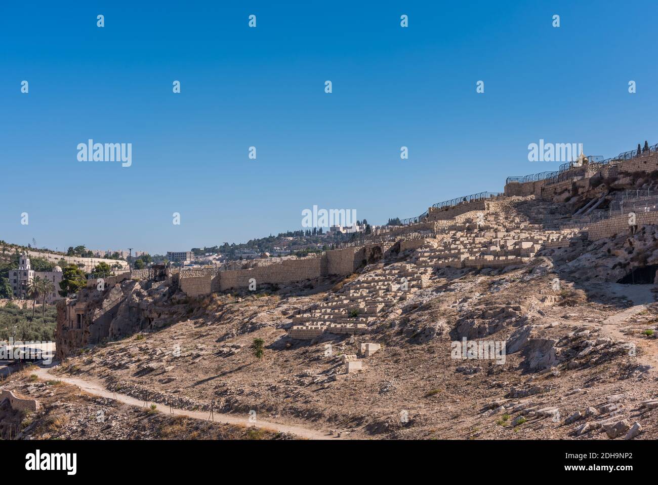Jewish graveyard at the Kidron Valley or King's Velley between Temple ...