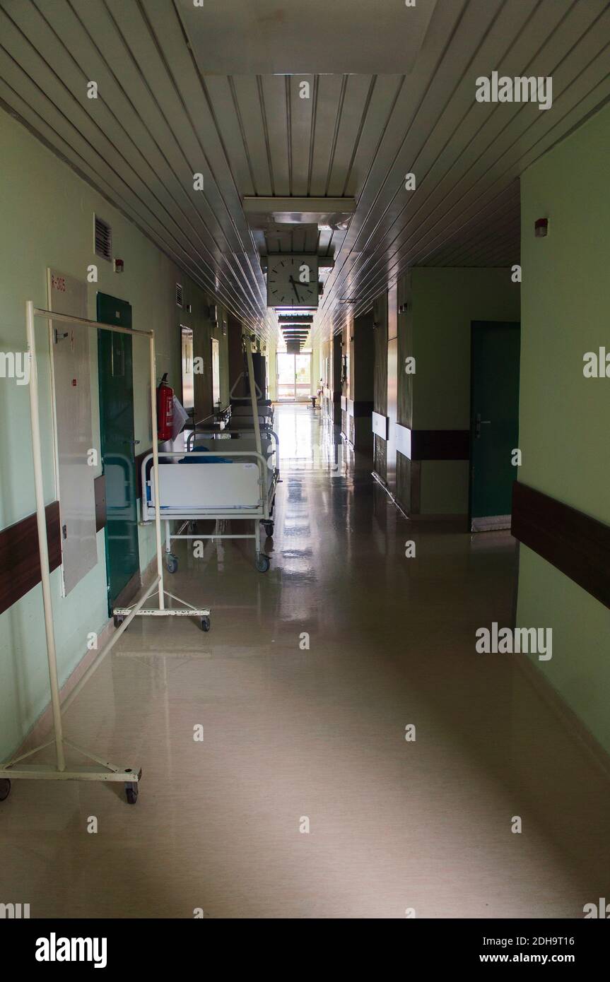 hospital bed, the Bulovka Hospital, Prague, Czech Republic, August 24 ...