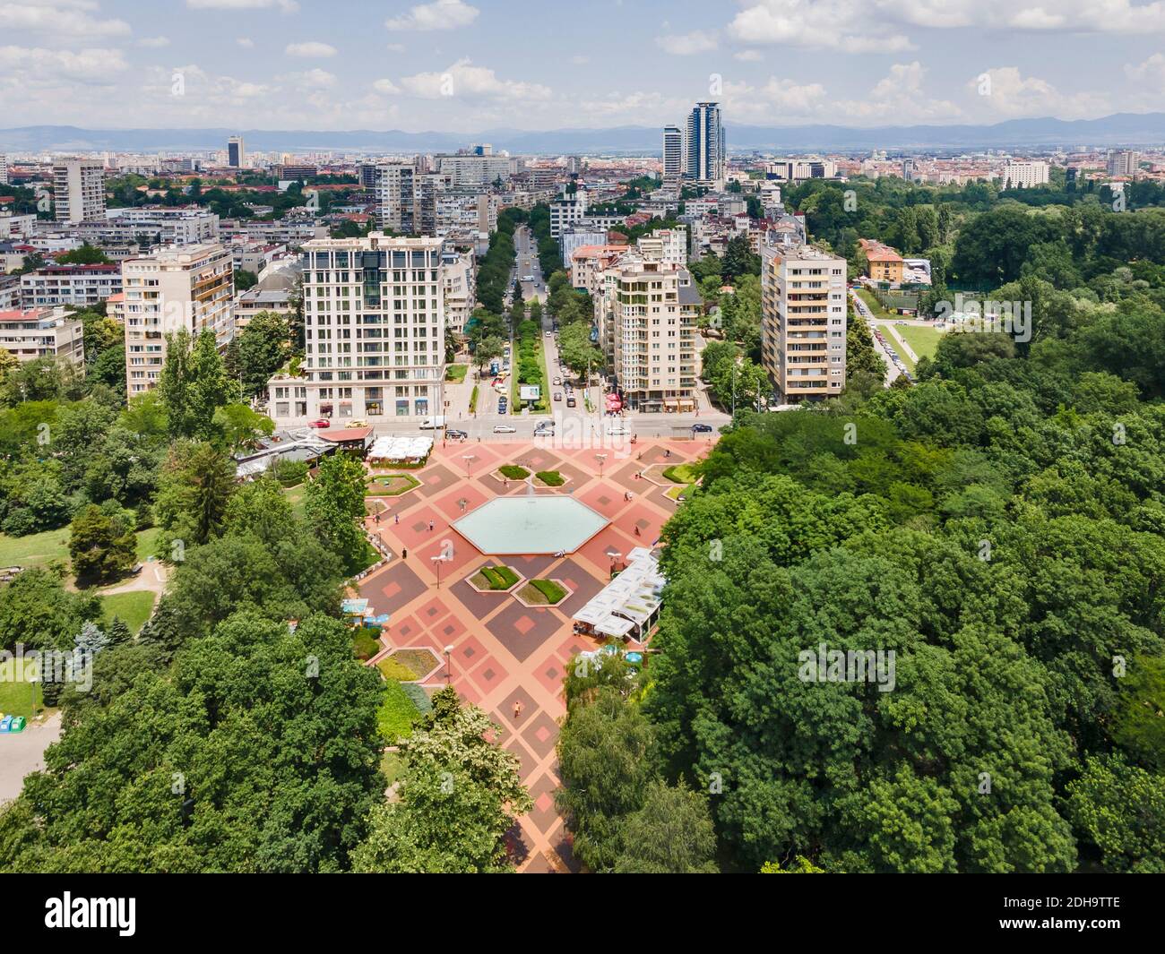 Amazing Aerial view of South Park in city of Sofia, Bulgaria Stock ...