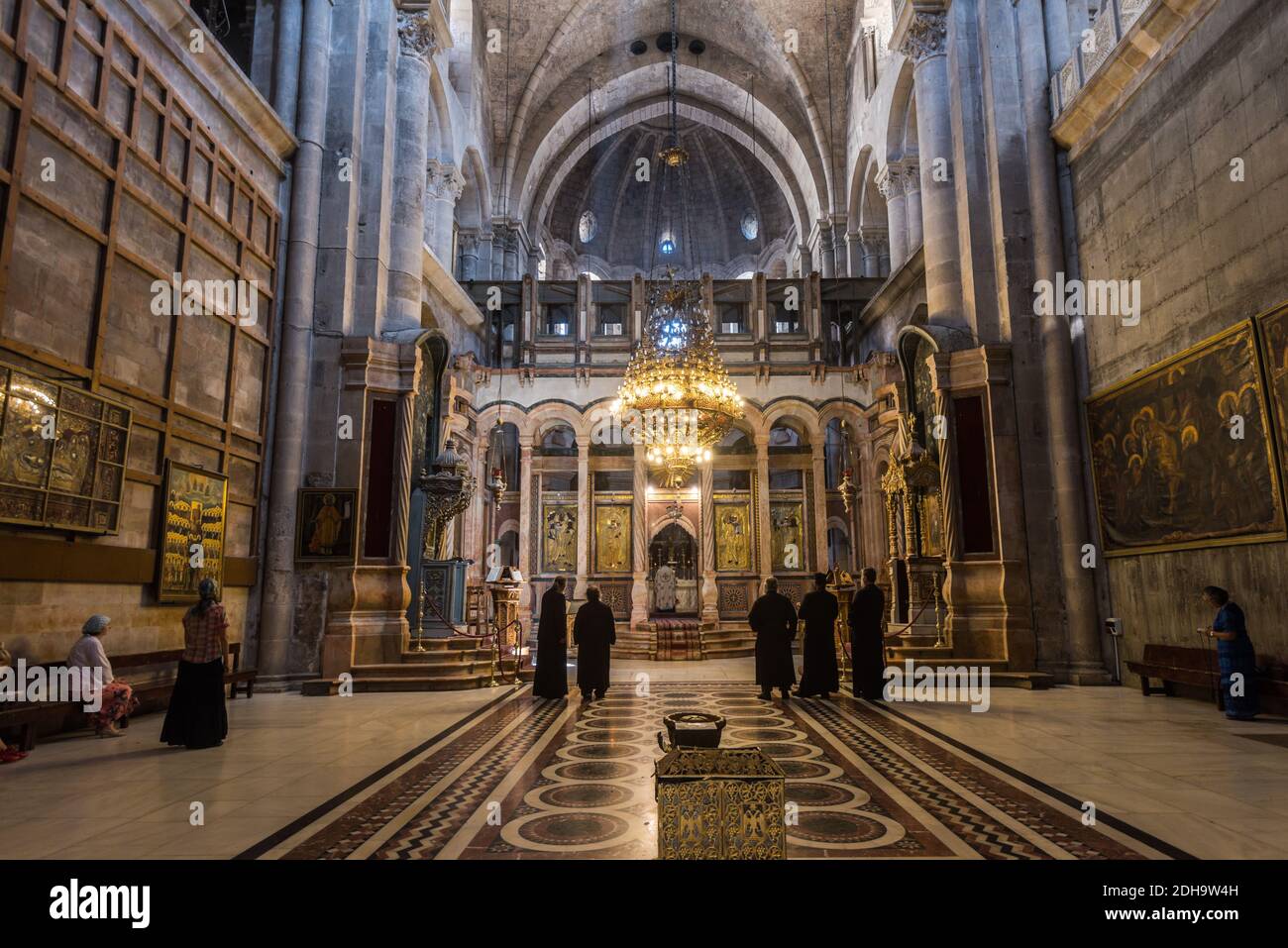 Interiors of main altar of the Church, the Greek Orthodox catholicon in ...