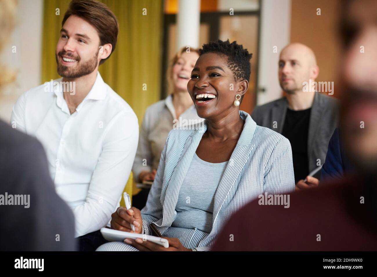 Conference meeting smiling hi-res stock photography and images - Alamy