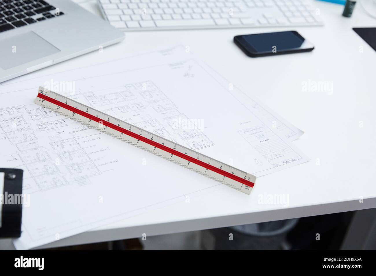 Construction drawing blueprints white hi-res stock photography and ...