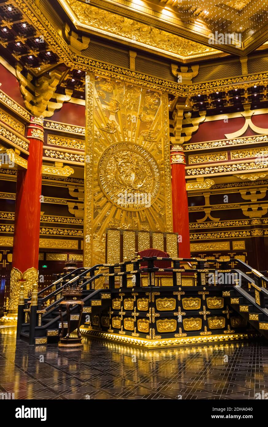 Interior of pagoda in Luoyang City National Heritage Park - China Stock ...