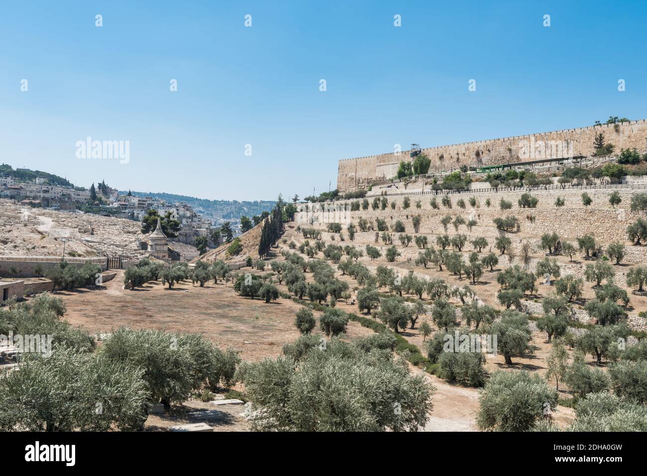 The Kidron Valley,on the eastern side of the Old City of Jerusalem ...