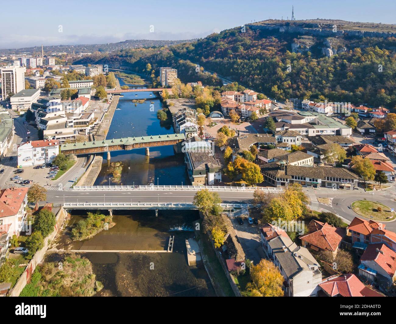Amazing Aerial view of town of Lovech, Bulgaria Stock Photo - Alamy