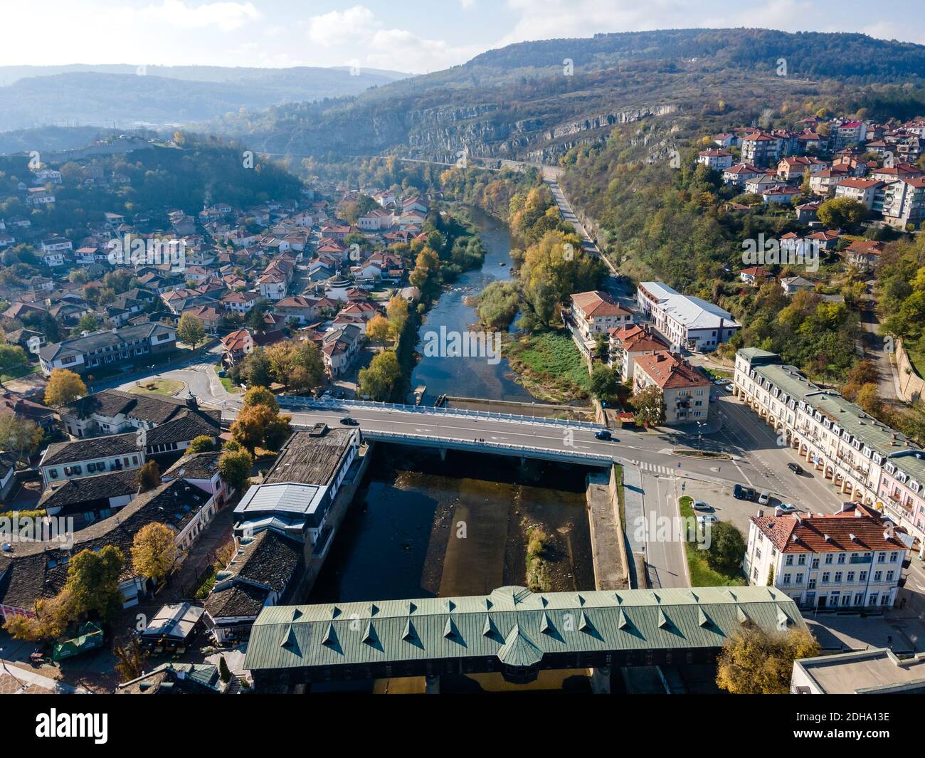 Amazing Aerial view of town of Lovech, Bulgaria Stock Photo - Alamy