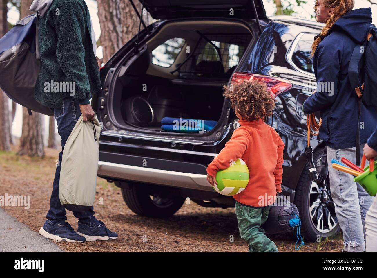 African american family camping hi-res stock photography and images - Alamy