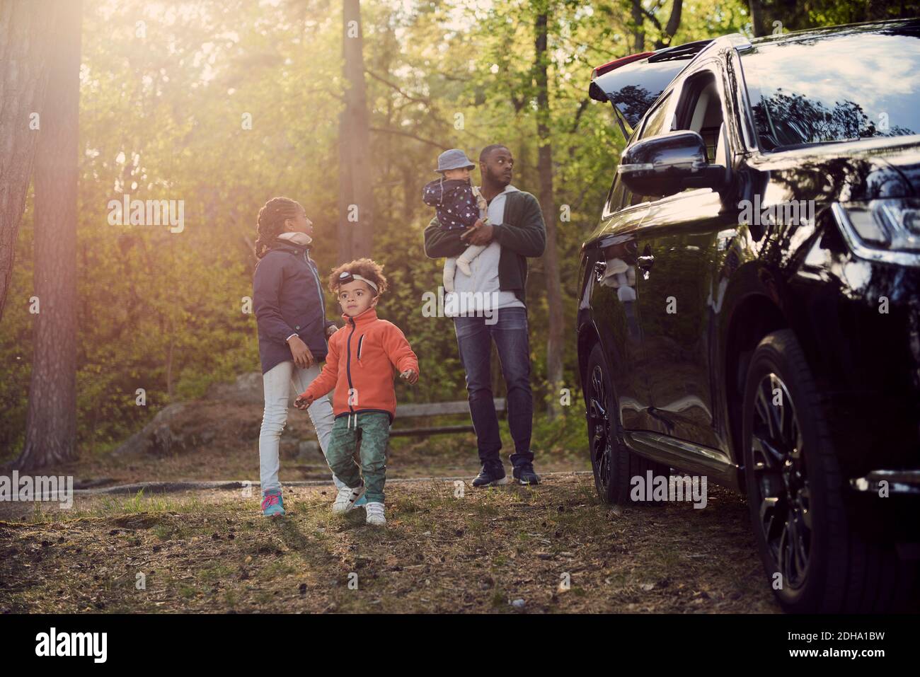 Group three boys forest hi-res stock photography and images - Alamy