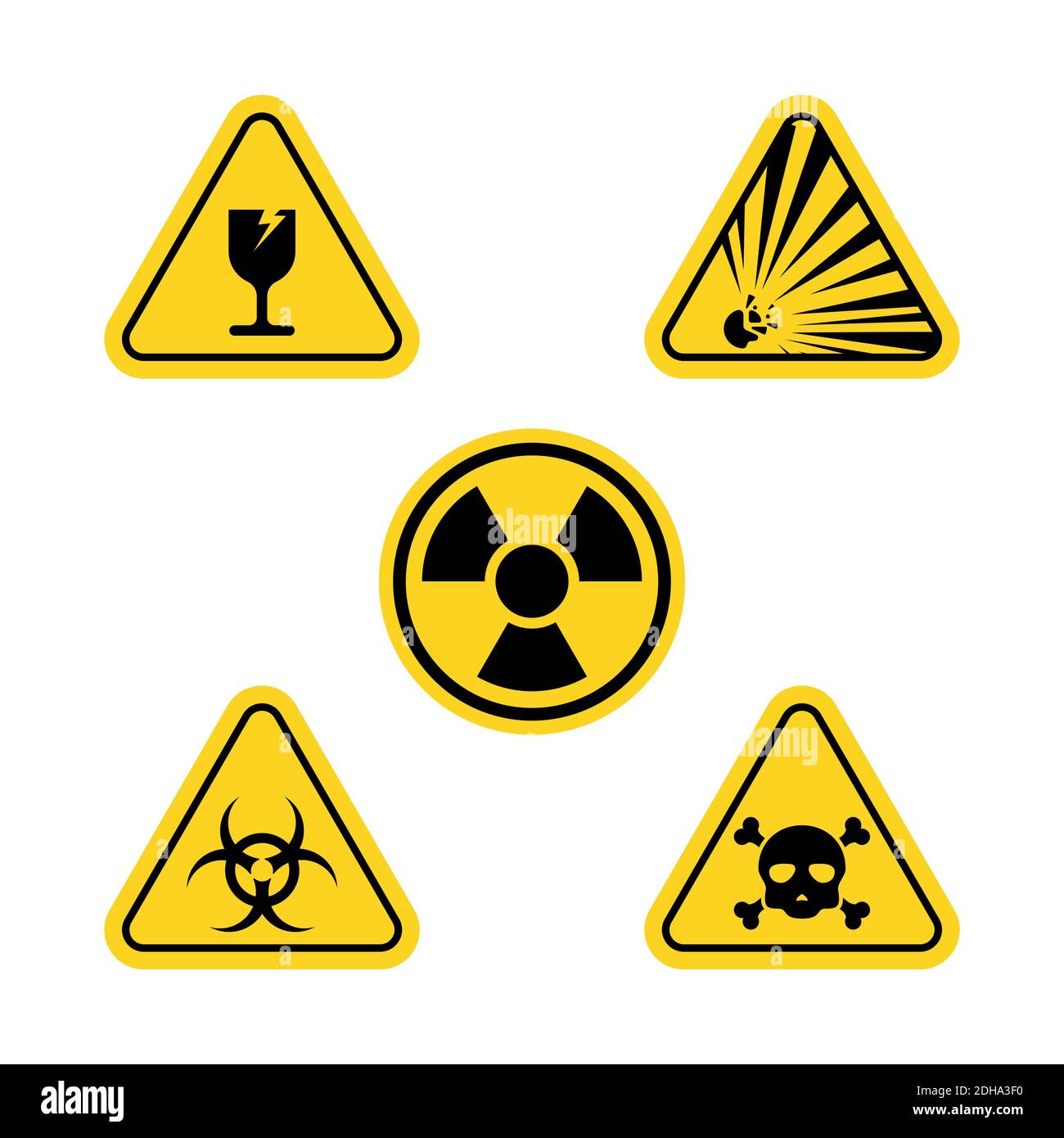 Radiation warning sign template hi-res stock photography and images - Alamy