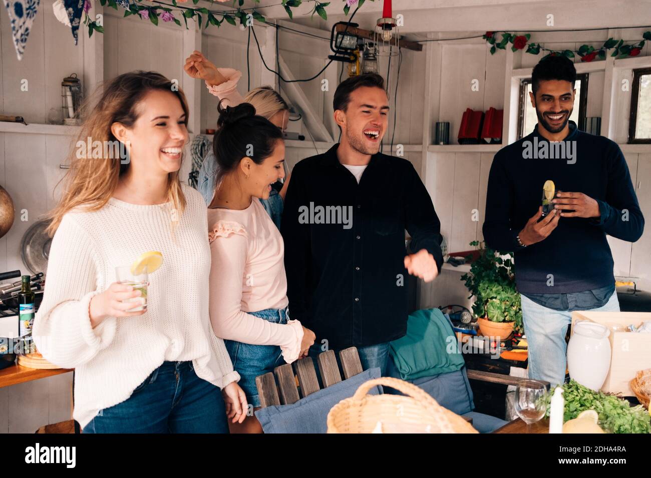Gathering five women in hi-res stock photography and images - Alamy