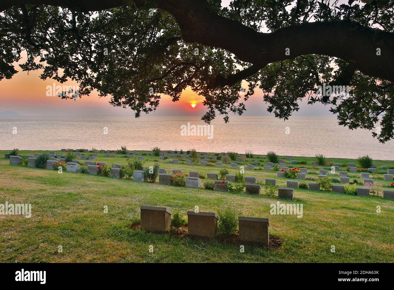 Anzac Cove, Gallipoli Peninsular, Canakkale Province, Turkey. Sunset at ...