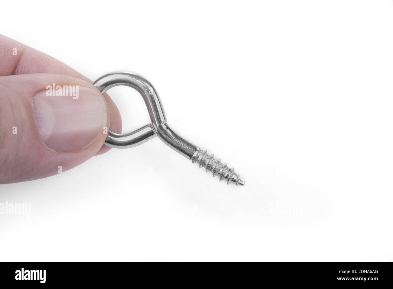 Ring hook screw on a white background Stock Photo - Alamy