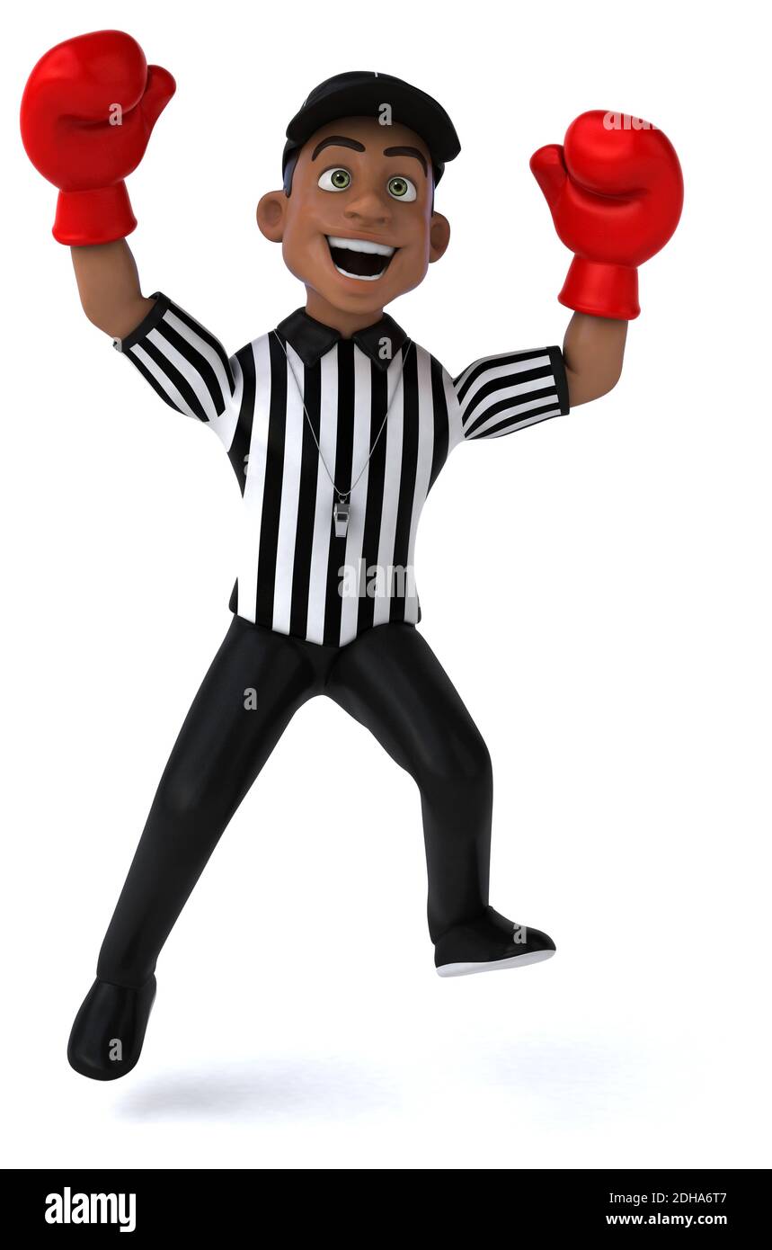 Fun 3D Illustration of an american Referee Stock Photo - Alamy