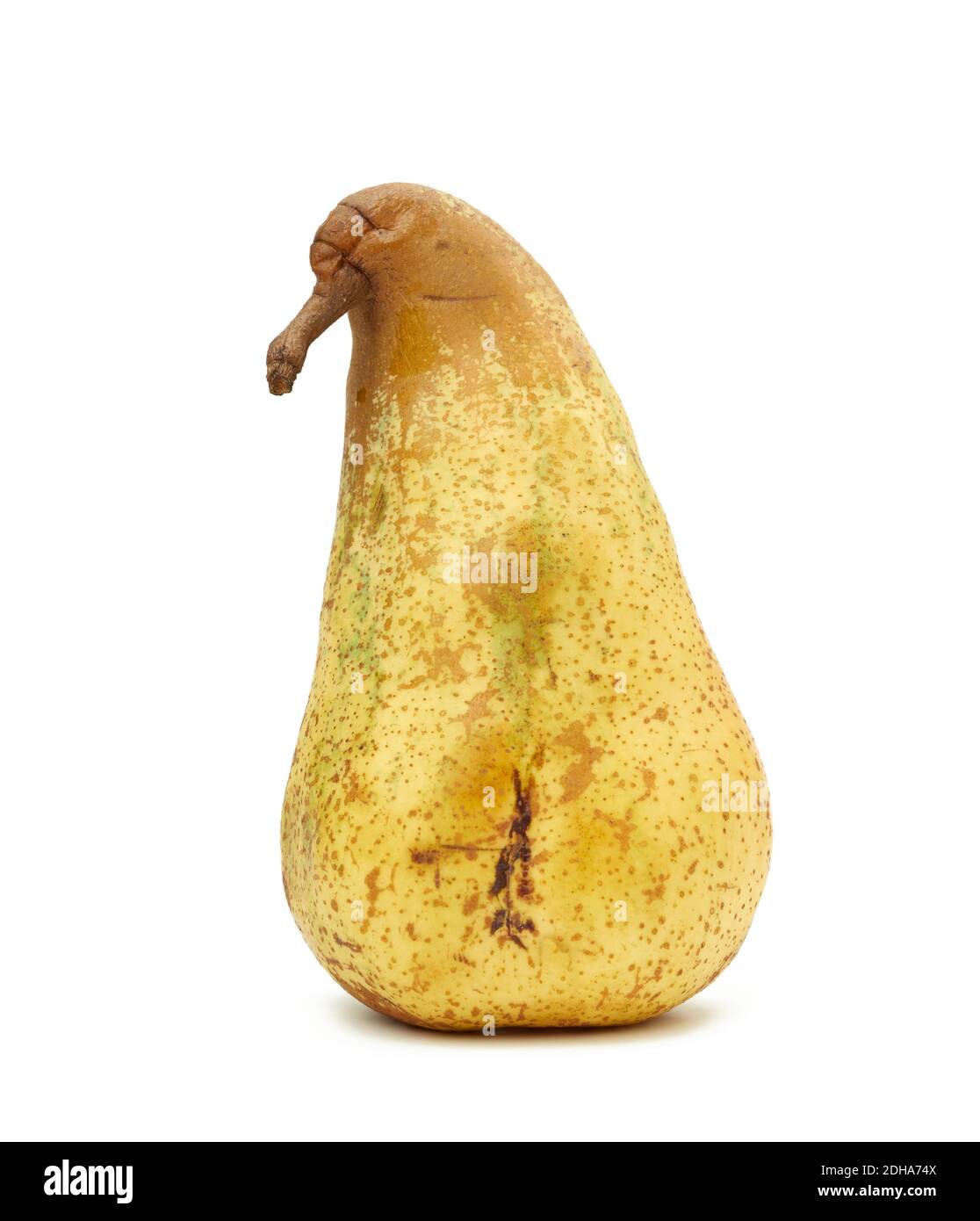 Big ripe green pear isolated on white background Stock Photo - Alamy